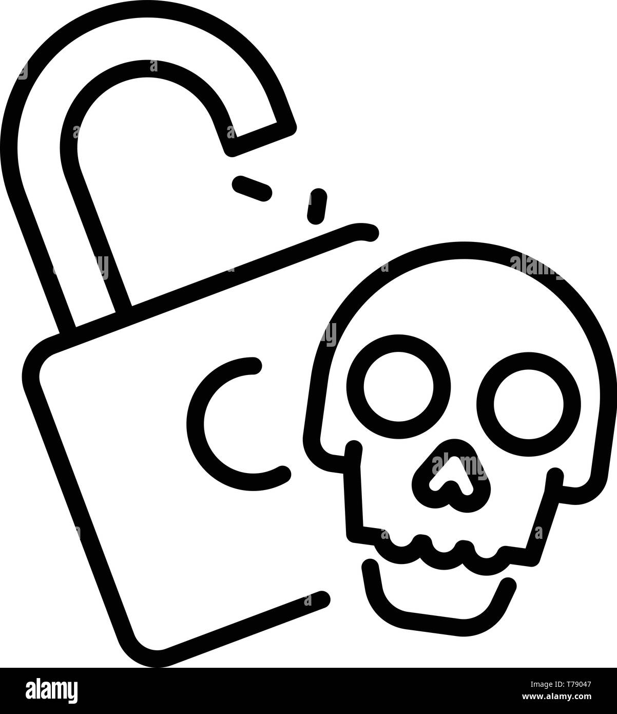 Hacking system icon, outline style Stock Vector Image & Art - Alamy