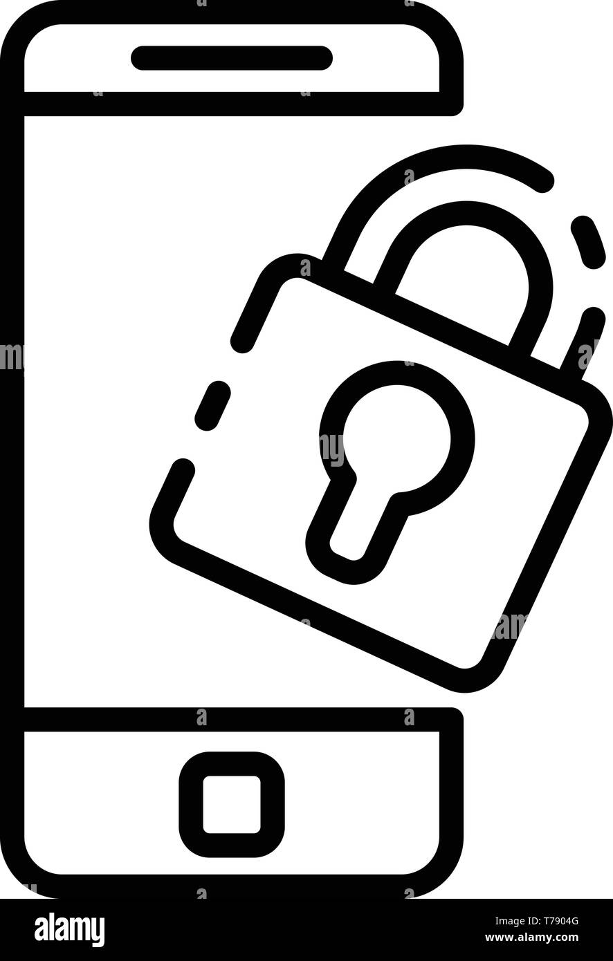 Encrypted smartphone Stock Vector Images - Alamy