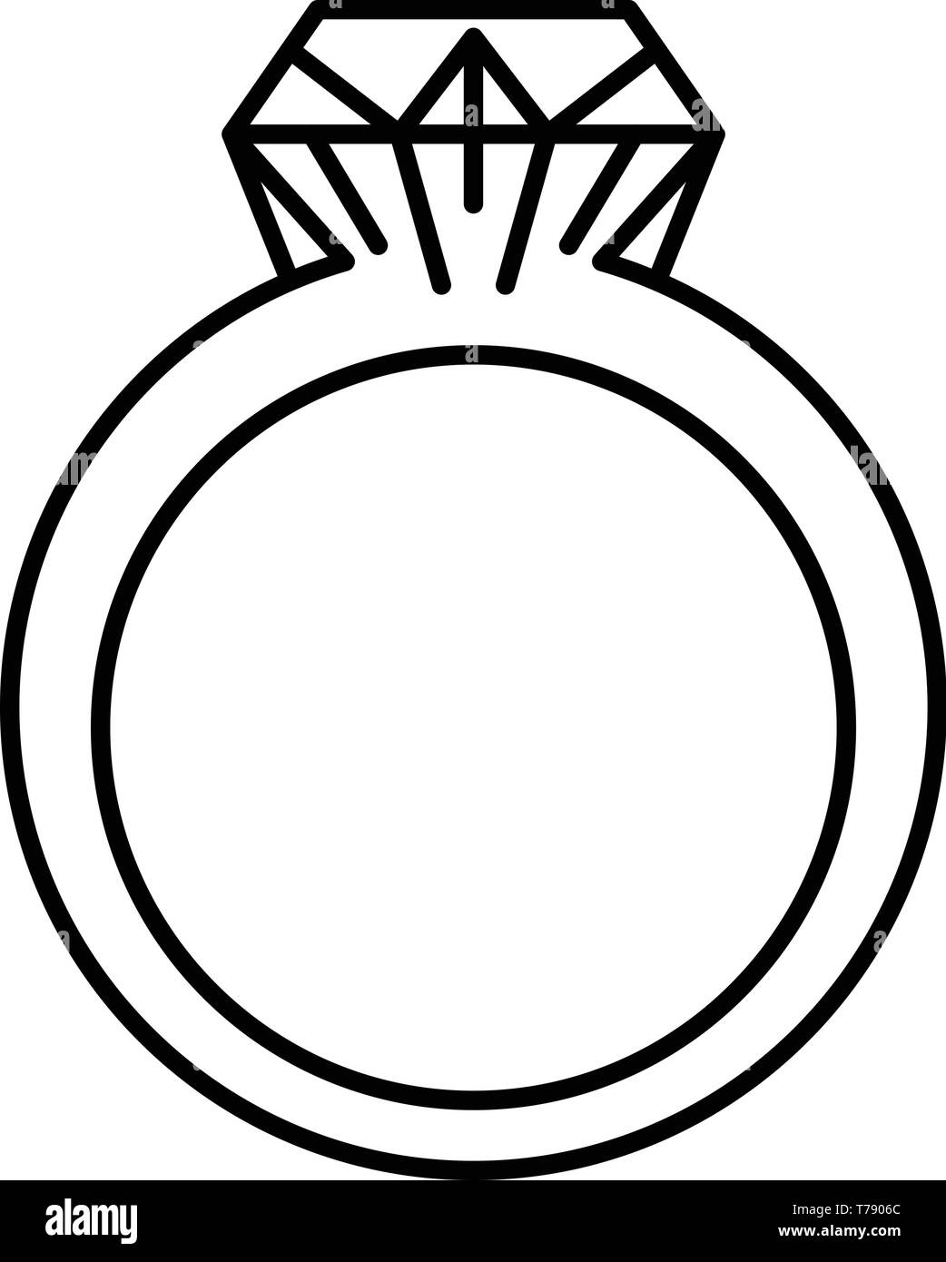 Rhinestone ring icon, outline style Stock Vector Image & Art - Alamy