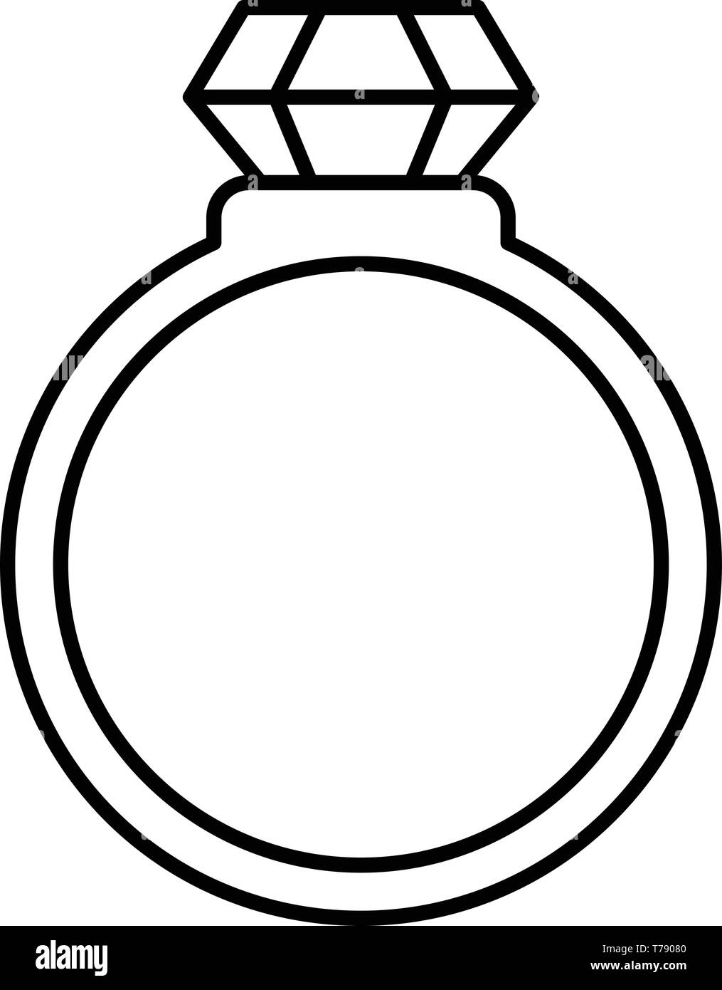 Silver ring with ruby icon, outline style Stock Vector Image & Art - Alamy