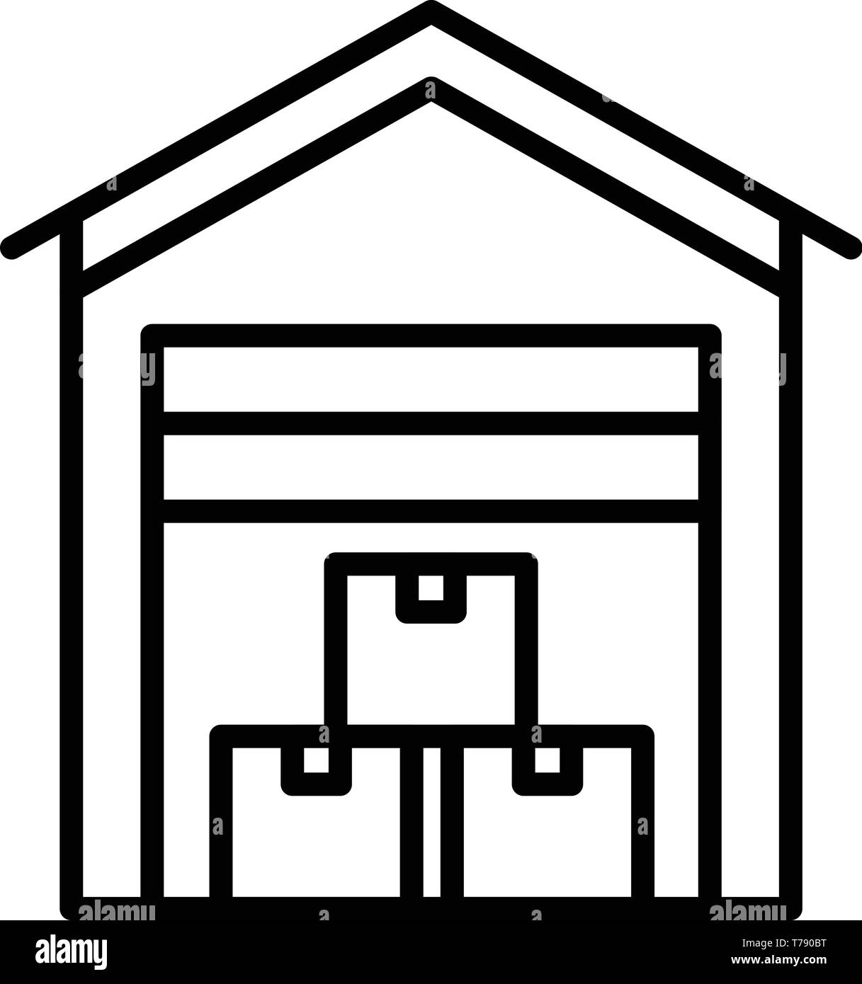 Covered export warehouse icon, outline style Stock Vector Image & Art ...