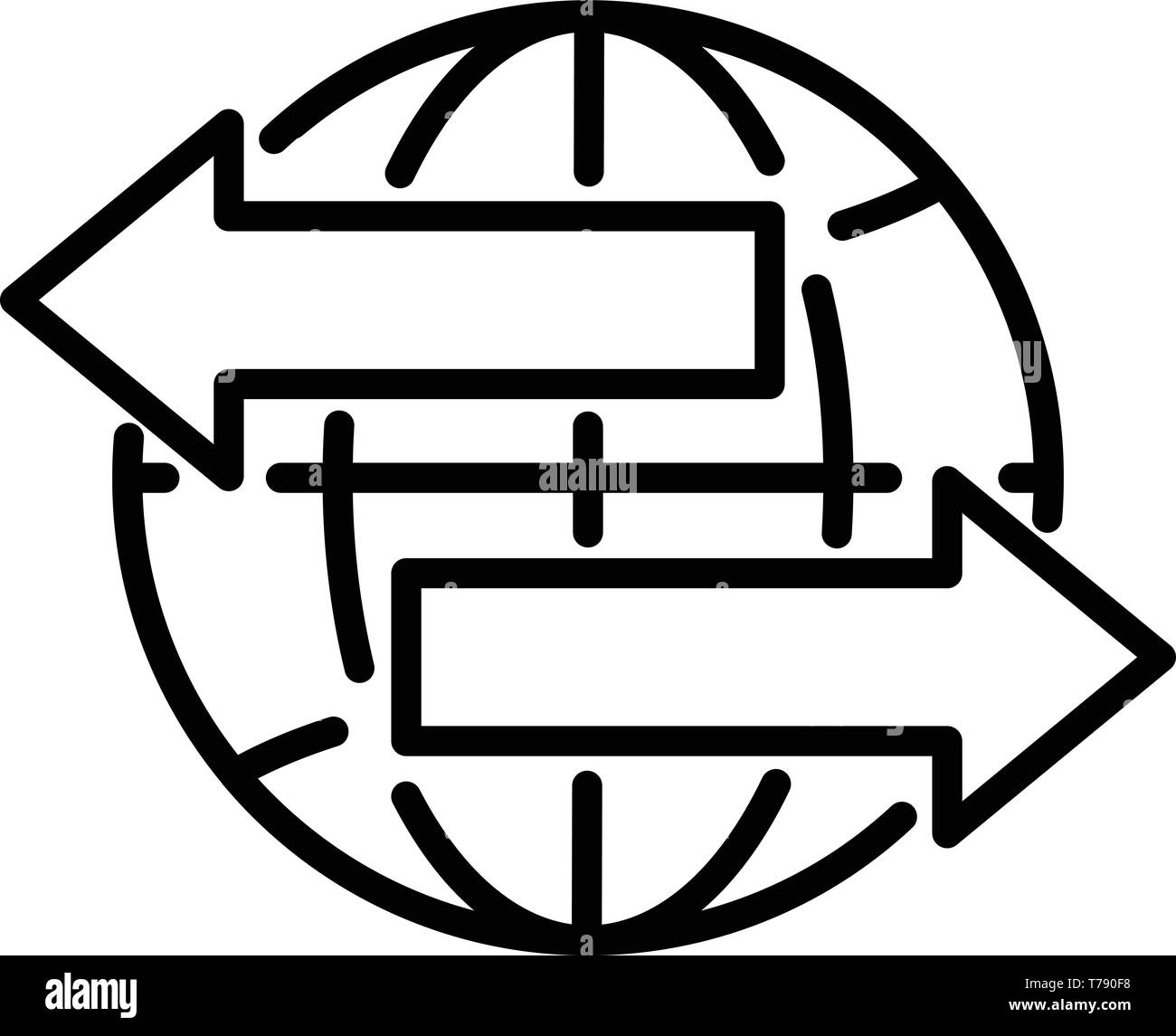 Global export icon, outline style Stock Vector Image & Art - Alamy