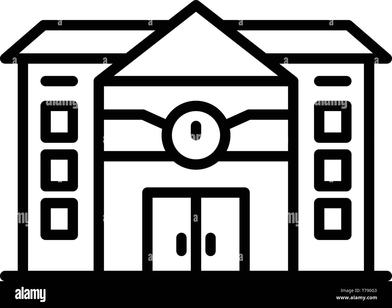 Railway station icon, outline style Stock Vector Image & Art - Alamy