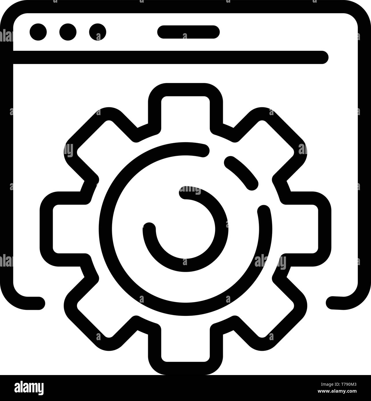 Programming control line icon Black and White Stock Photos & Images - Alamy