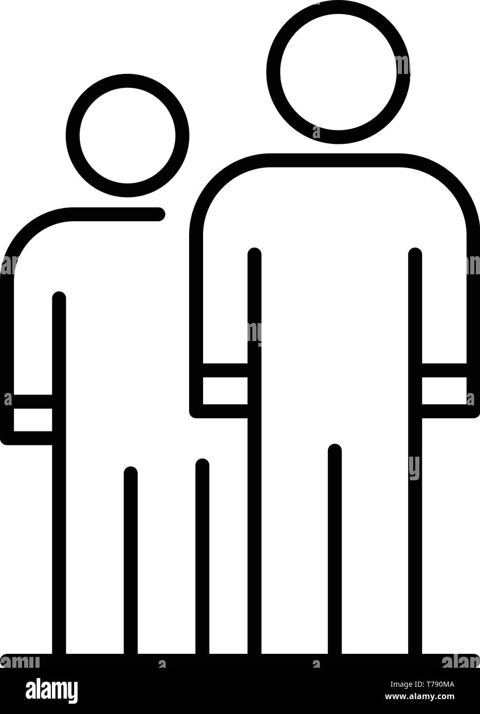 Two persons icon, outline style Stock Vector Image & Art - Alamy