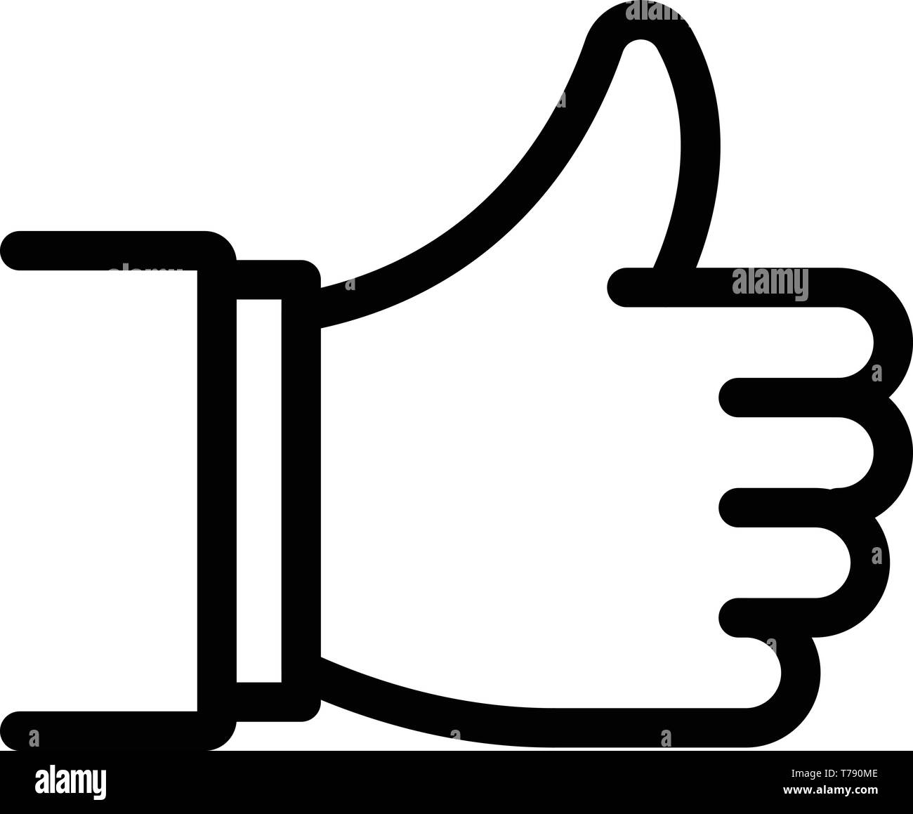 Thumb up icon, outline style Stock Vector Image & Art - Alamy