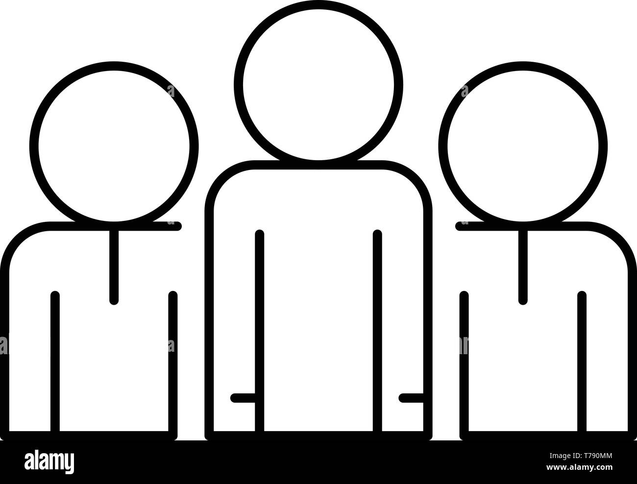 Team icon, outline style Stock Vector Image & Art - Alamy