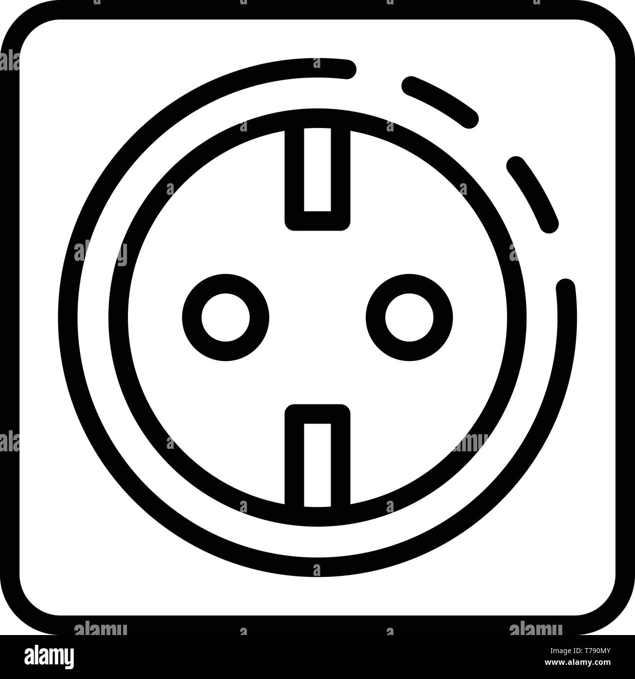 Smart socket icon, outline style Stock Vector Image & Art - Alamy