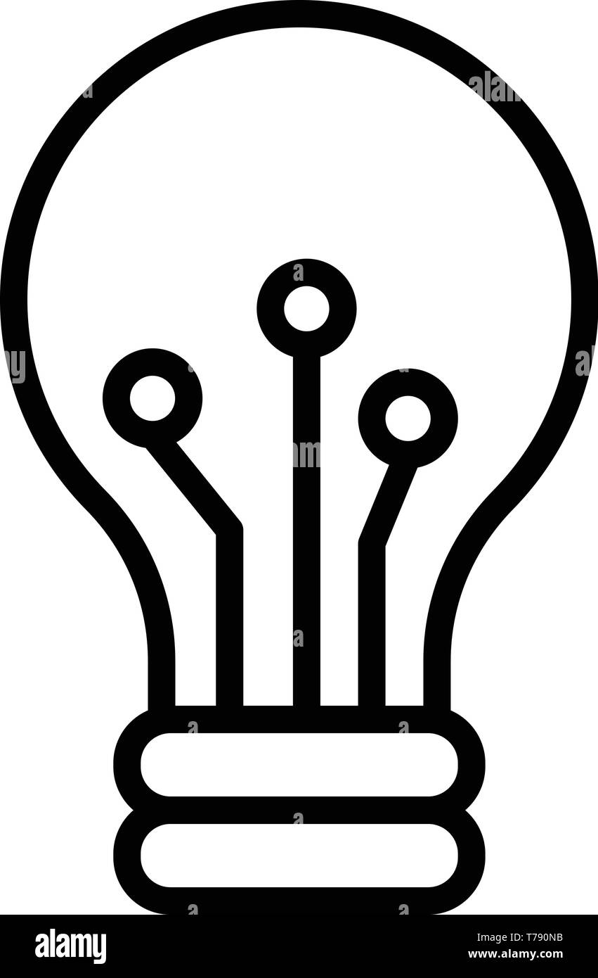 LED lamp icon, outline style Stock Vector Image & Art - Alamy