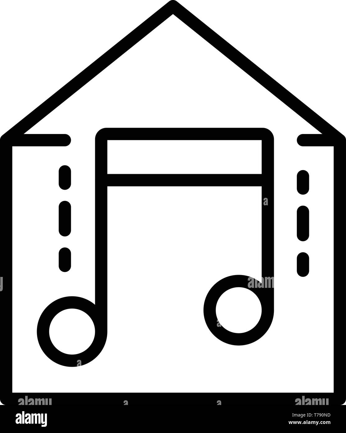 Smart home music icon, outline style Stock Vector Image & Art - Alamy