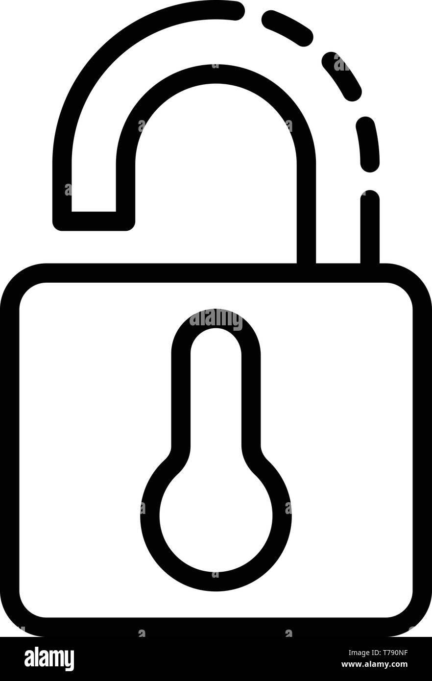 Open smart lock icon, outline style Stock Vector Image & Art - Alamy