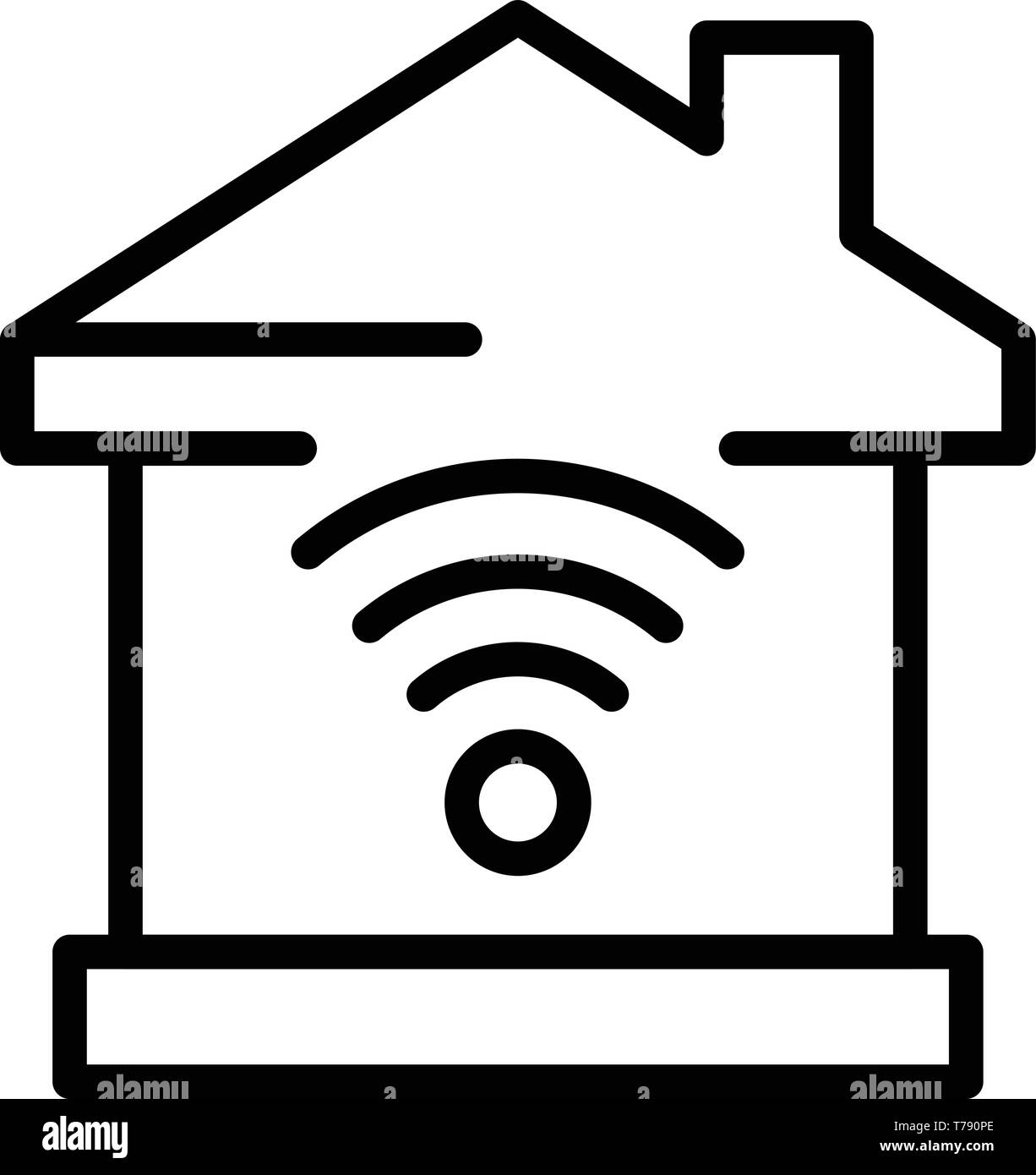 Smart home wifi icon, outline style Stock Vector Image & Art - Alamy