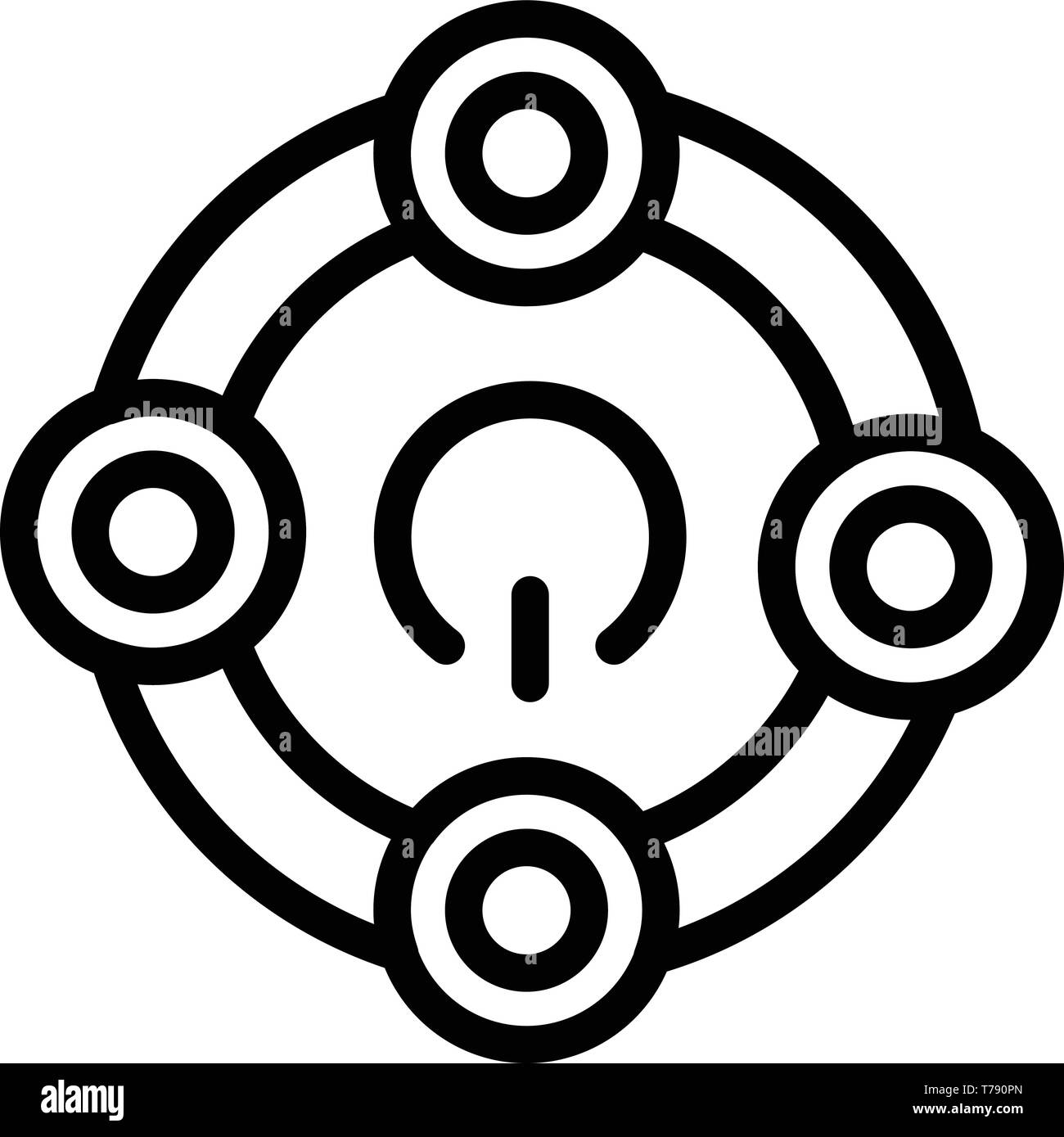 Wireless speaker top view icon, outline style Stock Vector Image & Art ...