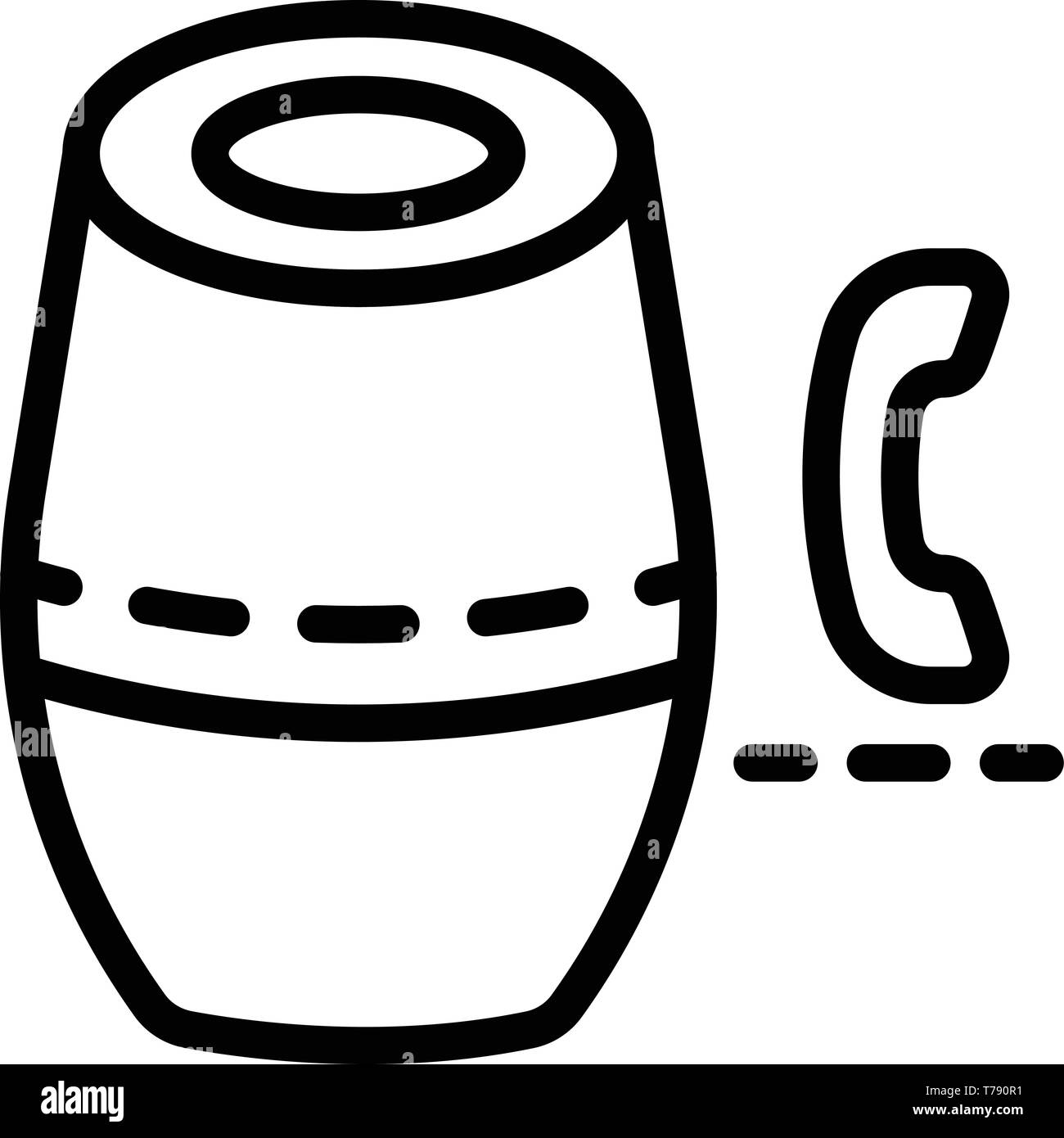 Wireless speaker phone call icon, outline style Stock Vector Image ...