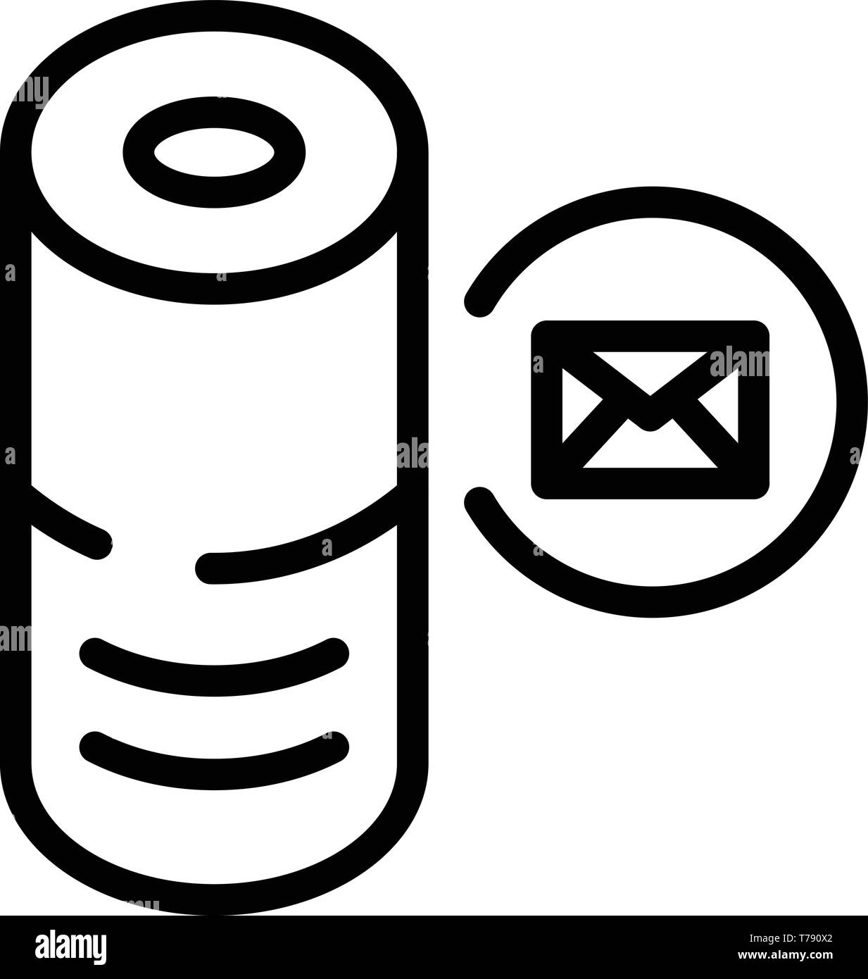 Smart speaker envelope icon, outline style Stock Vector Image & Art - Alamy