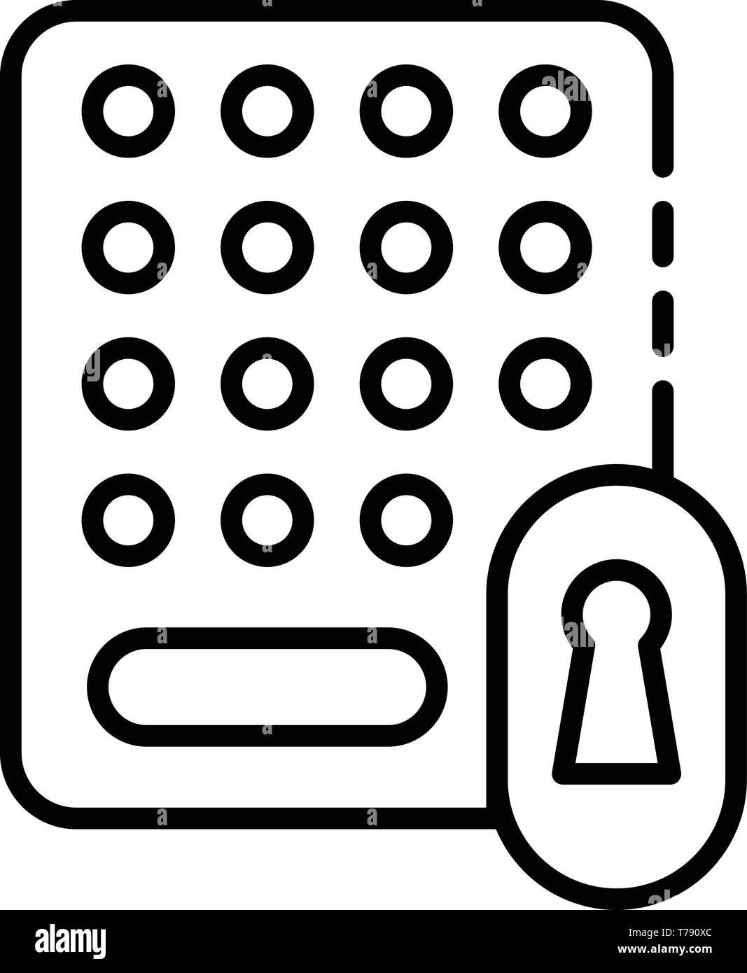 Electronic door lock icon, outline style Stock Vector Image & Art - Alamy