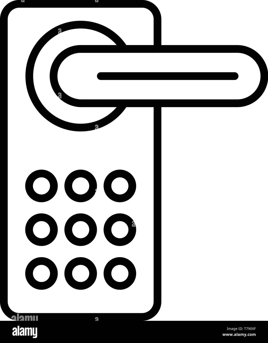 Wireless combination lock icon, outline style Stock Vector Image & Art ...