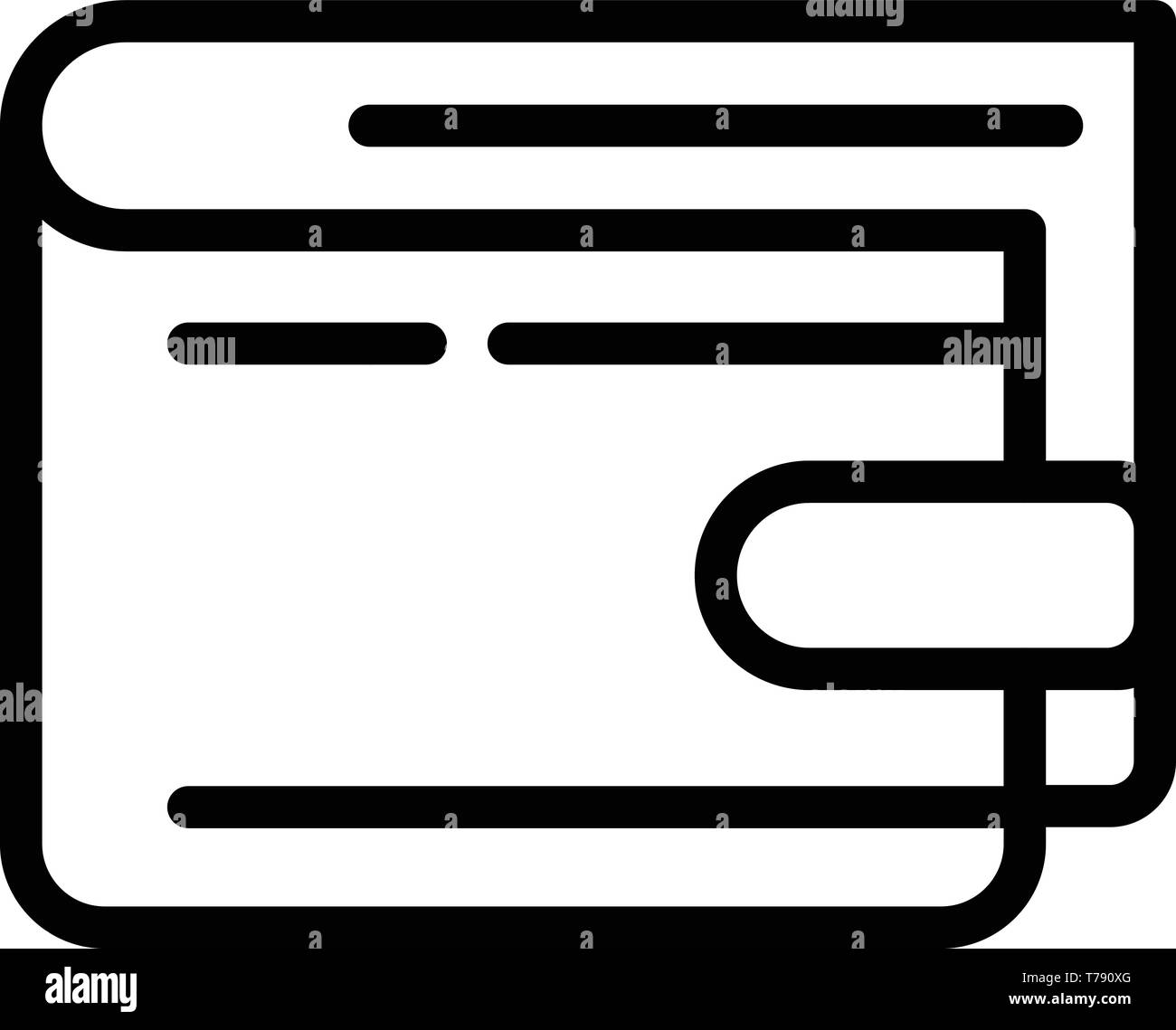 Wallet icon, outline style Stock Vector Image & Art - Alamy