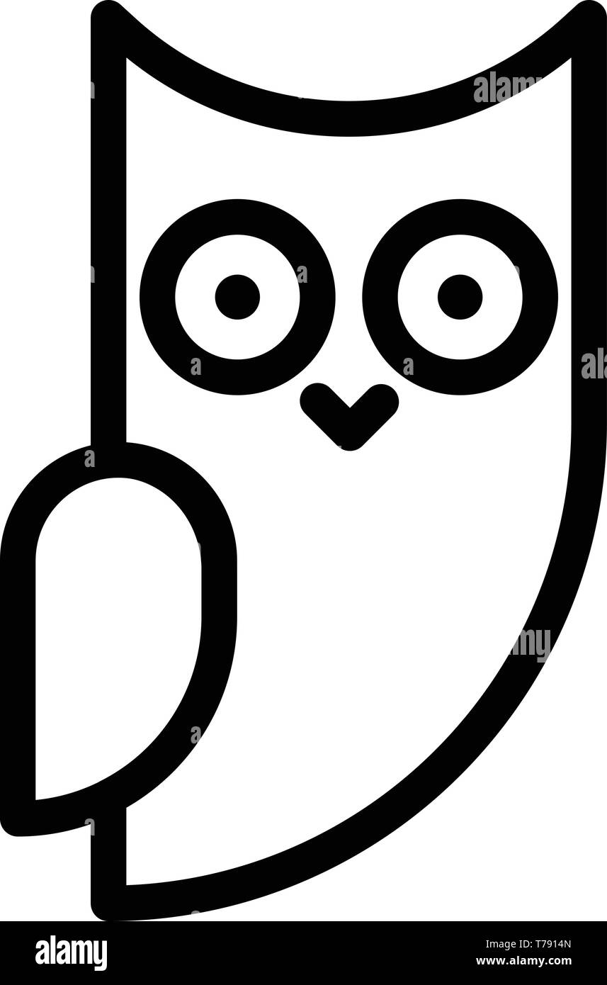 Little owl side view icon, outline style Stock Vector Image & Art - Alamy