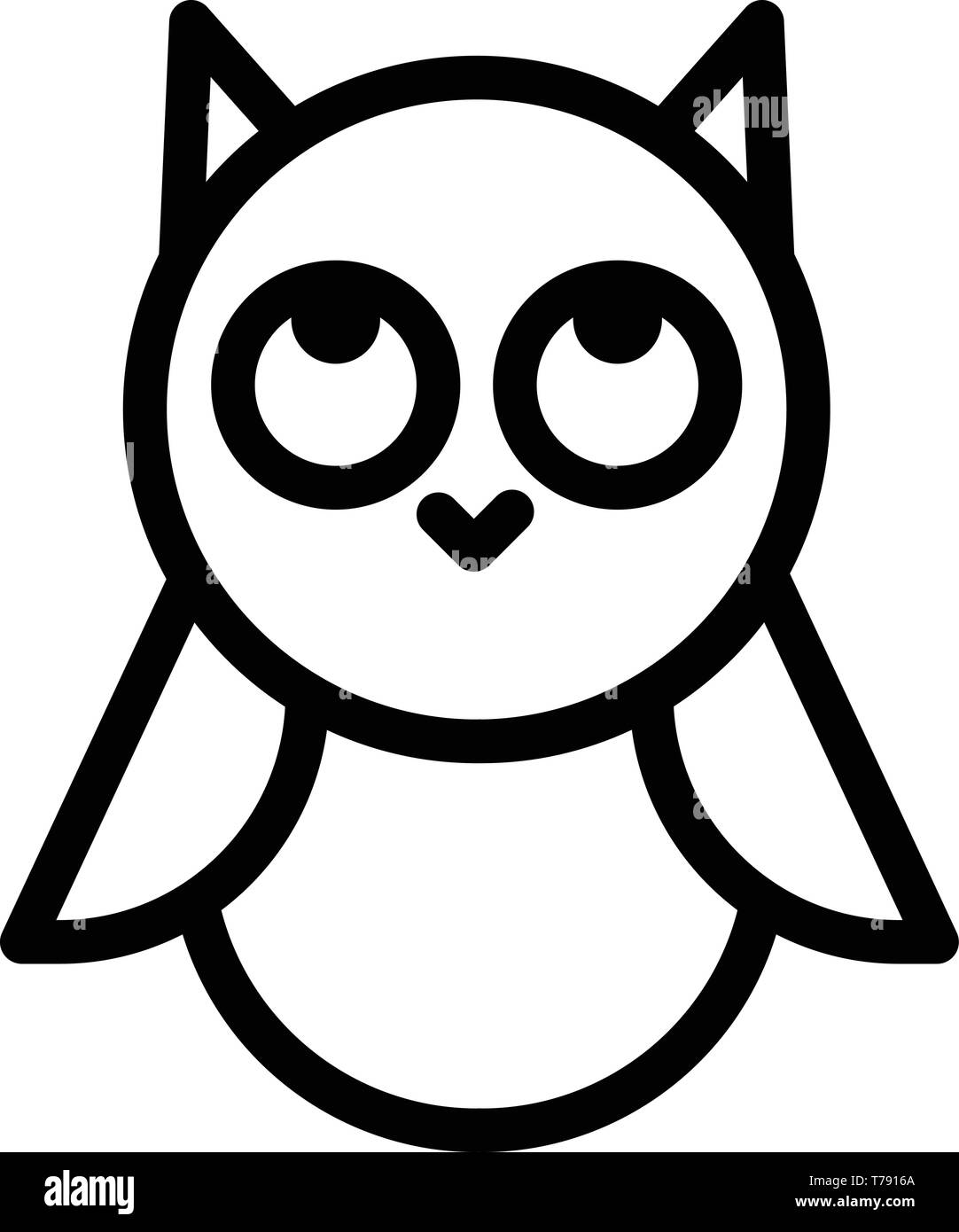 Baby Owl Outline