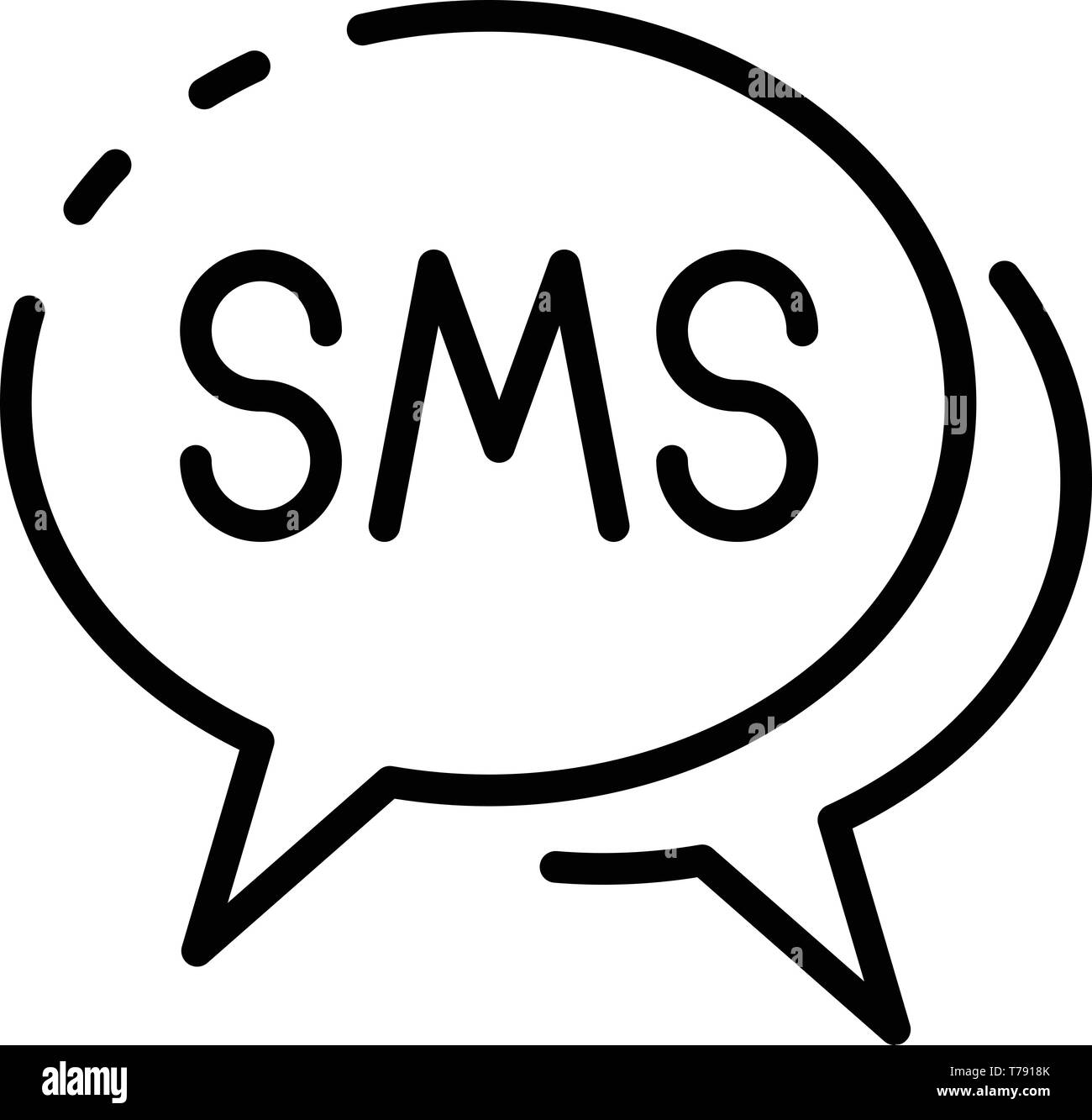 SMS bubbles icon, outline style Stock Vector Image & Art - Alamy