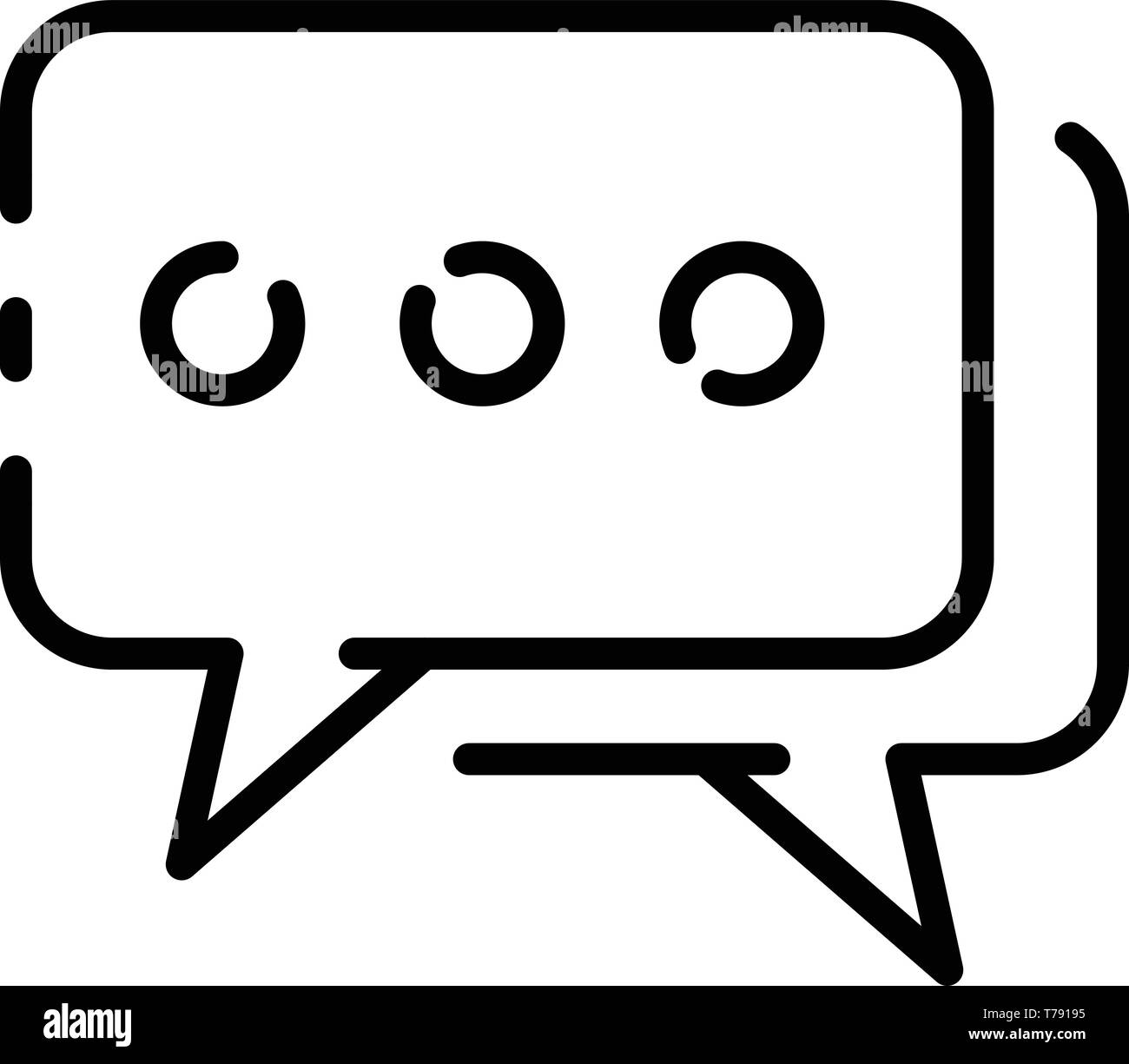 Text message screen bubbles Black and White Stock Photos & Images - Alamy