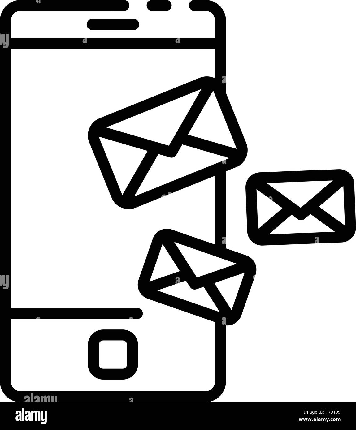 Telephone letters icon, outline style Stock Vector Image & Art - Alamy