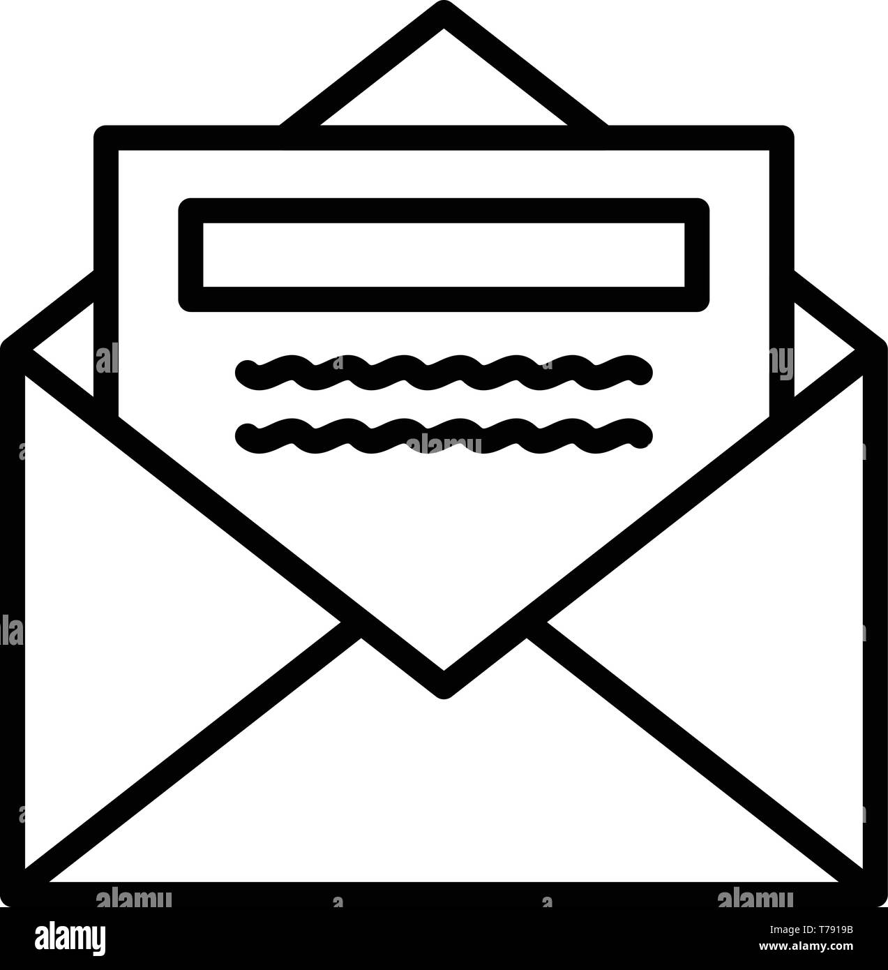 Letter in envelope icon, outline style Stock Vector Image & Art - Alamy