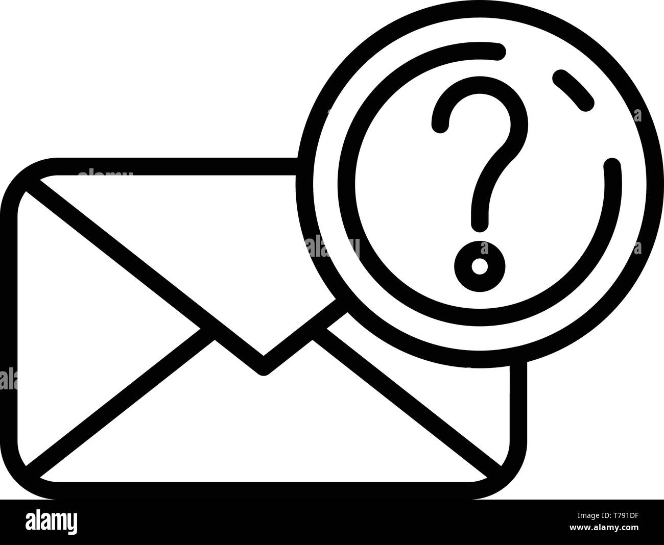 Unknown letter icon, outline style Stock Vector Image & Art - Alamy