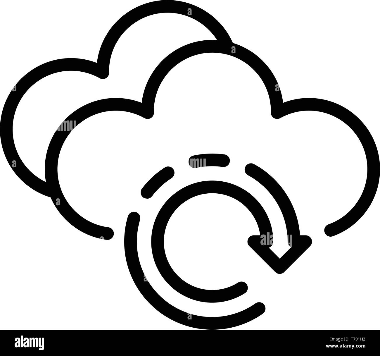 Cloud sync icon, outline style Stock Vector Image & Art - Alamy