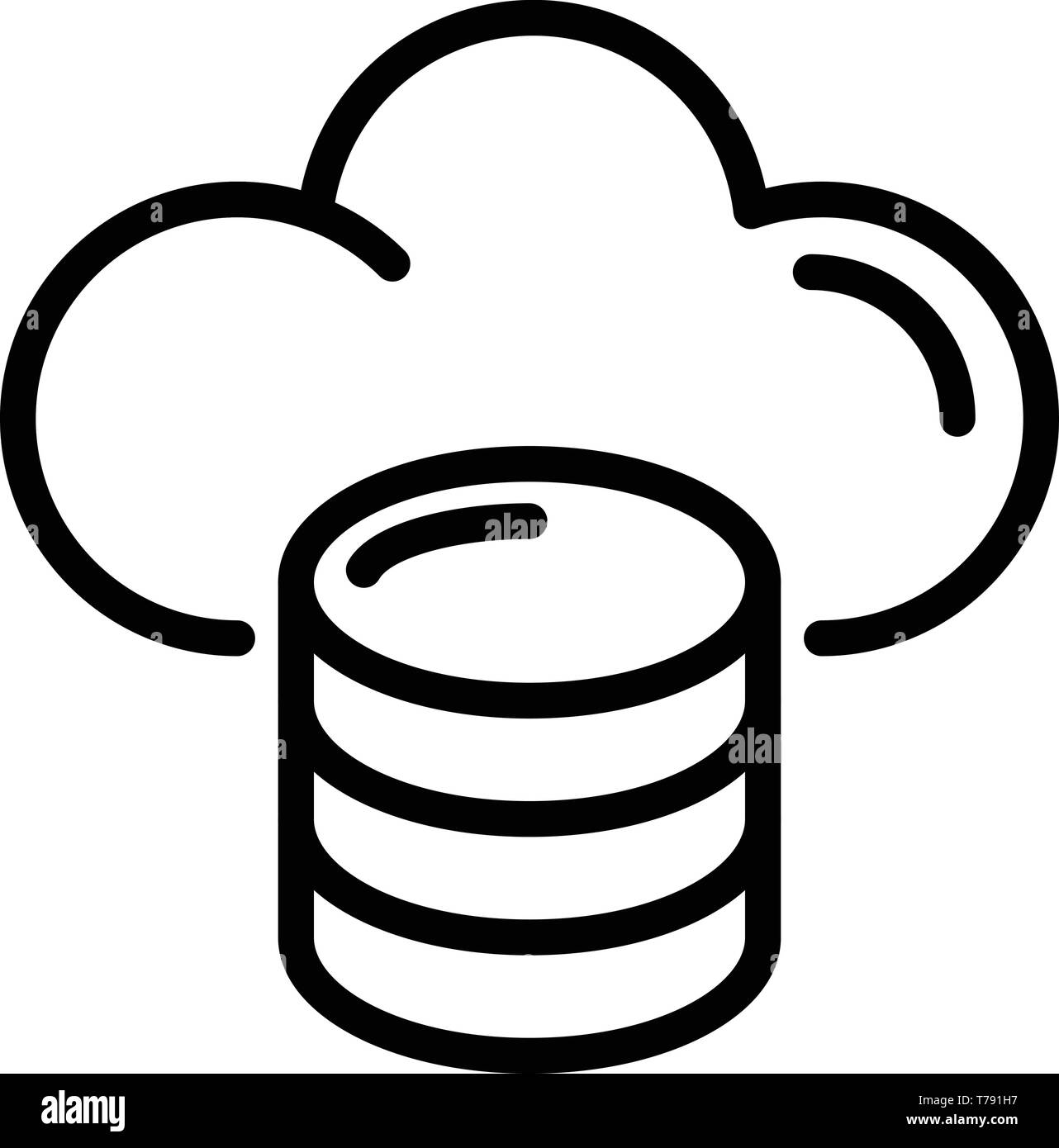 Hard drives cloud icon, outline style Stock Vector Image & Art - Alamy