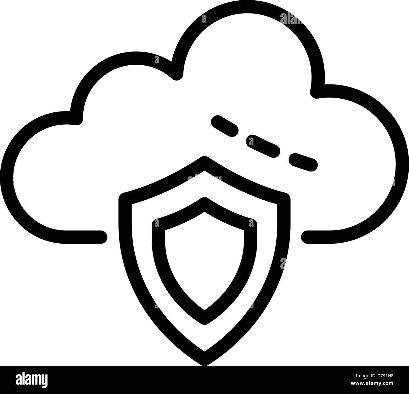Cloud protection icon, outline style Stock Vector Image & Art - Alamy