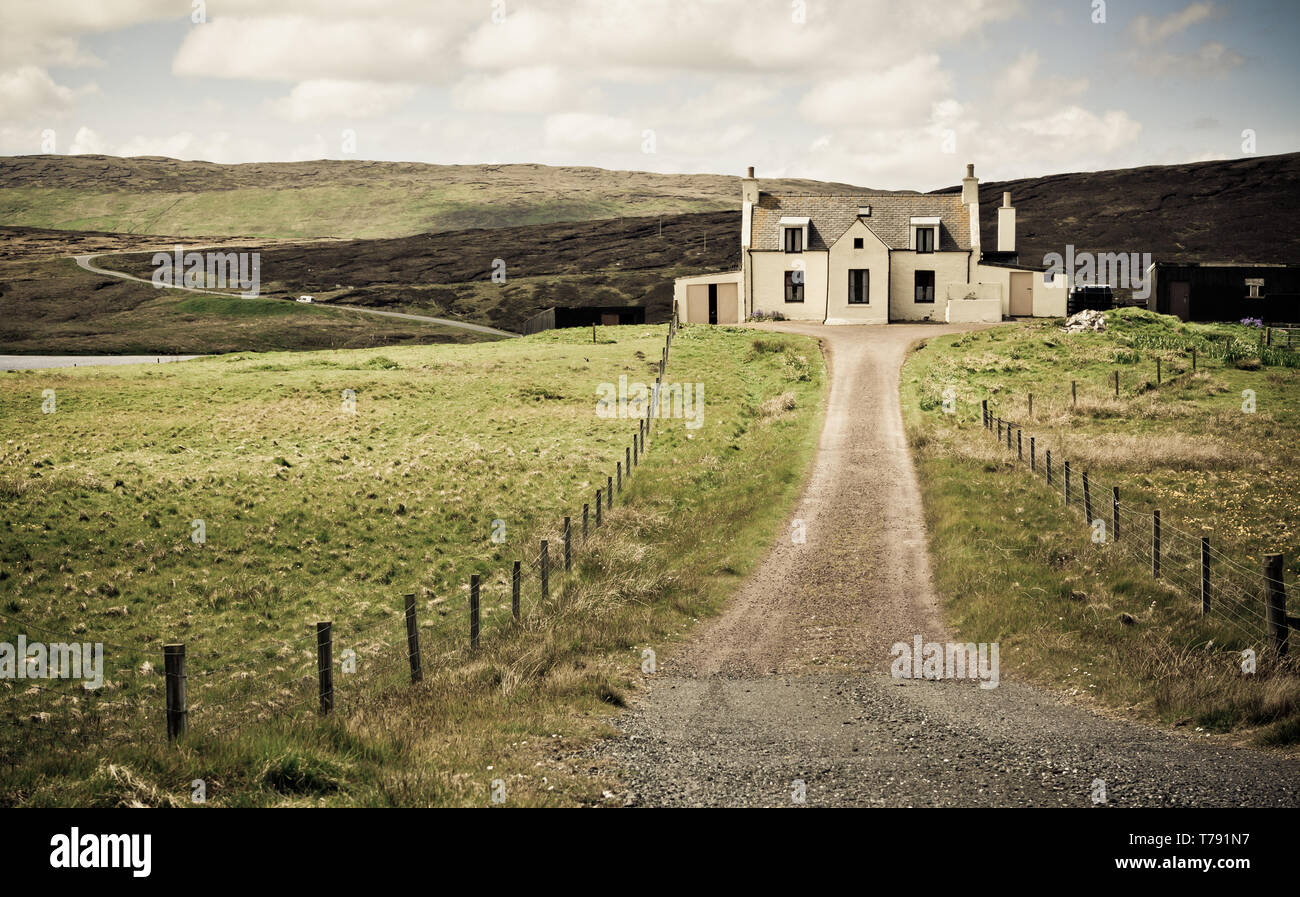 Remote home in the Shetland Isles, North of Scotland, UK Stock Photo ...
