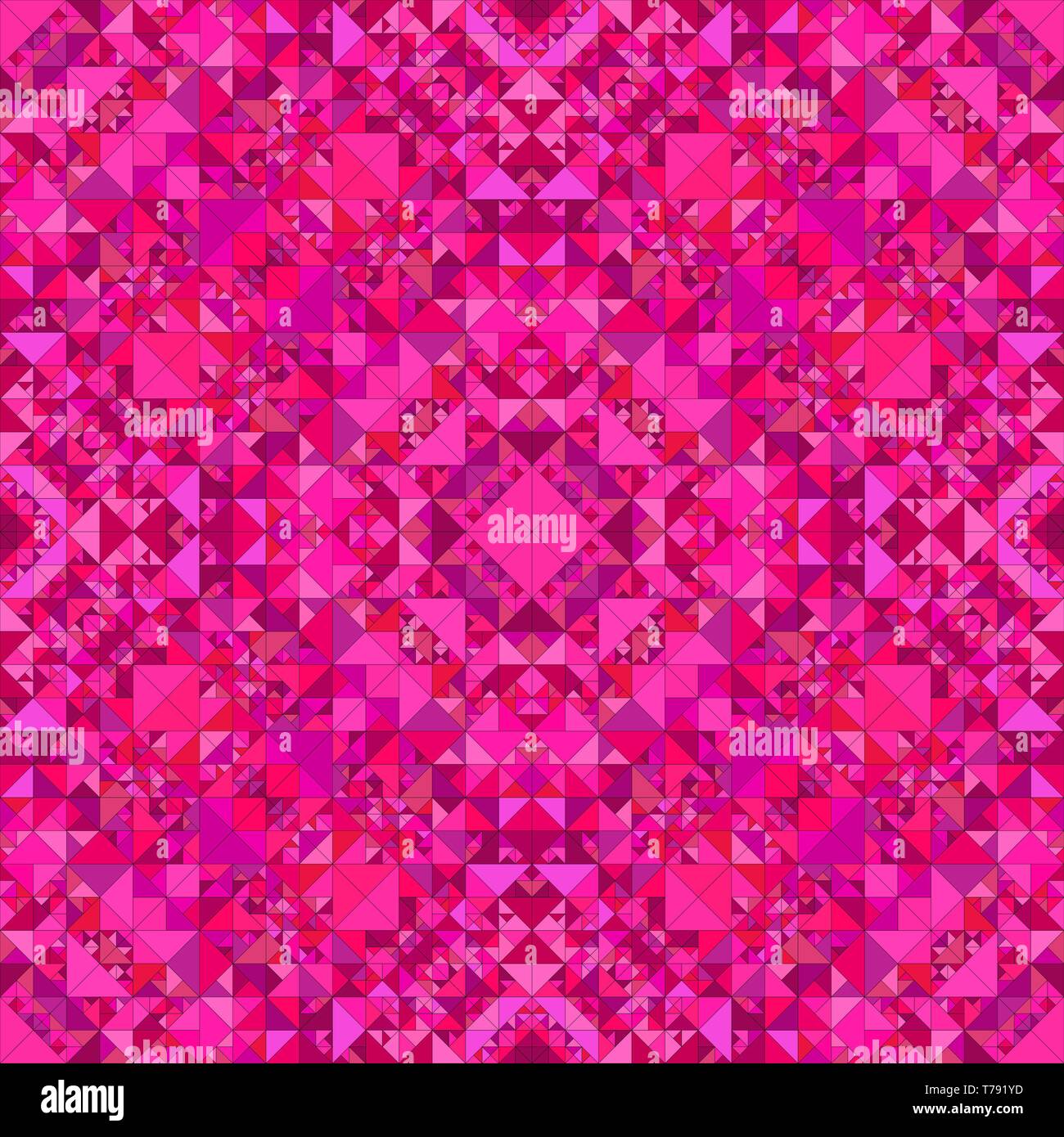 Pink seamless abstract triangle mosaic tile kaleidoscope mandala ...