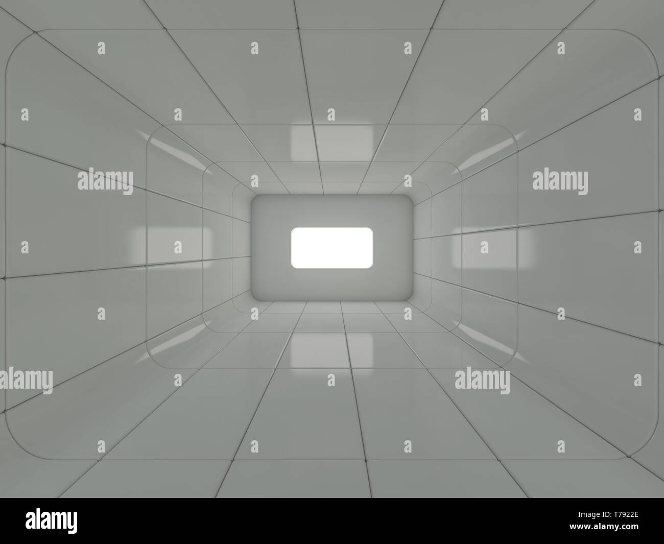 Abstract modern architecture background, empty open space interior. 3D ...