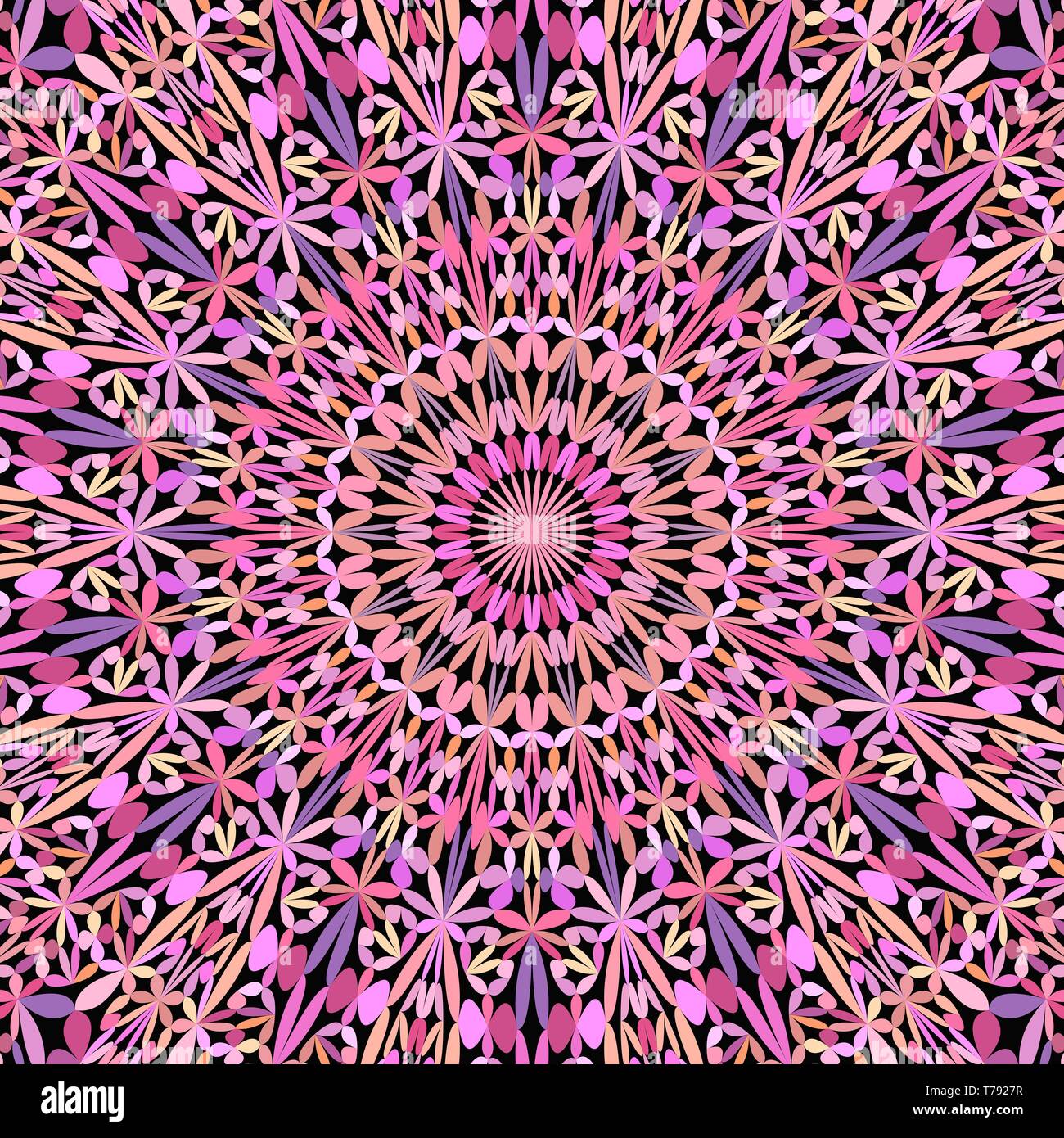 Colorful abstract petal garden mandala pattern wallpaper Stock Vector ...