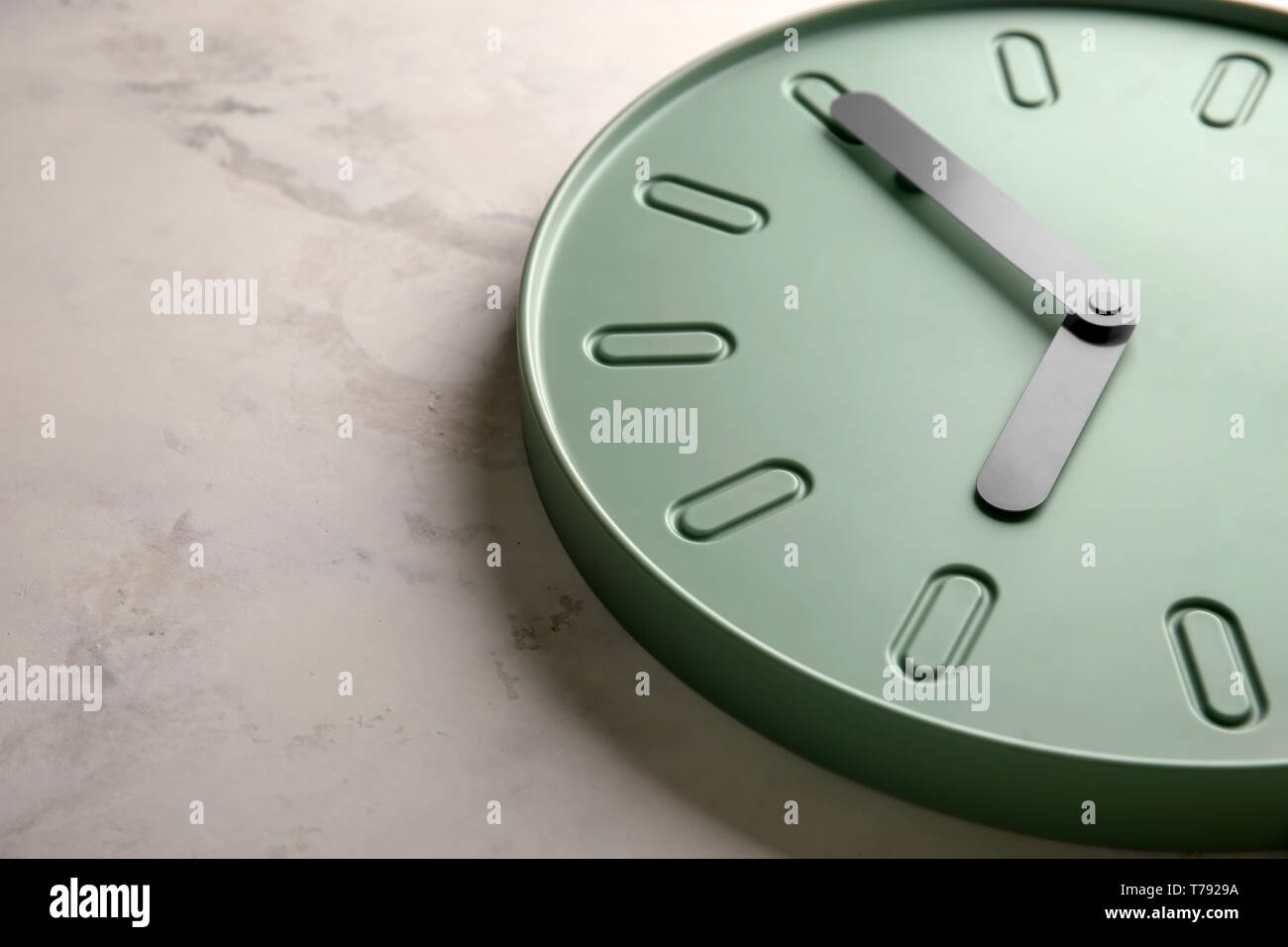 Clock on light background. Time management concept Stock Photo - Alamy