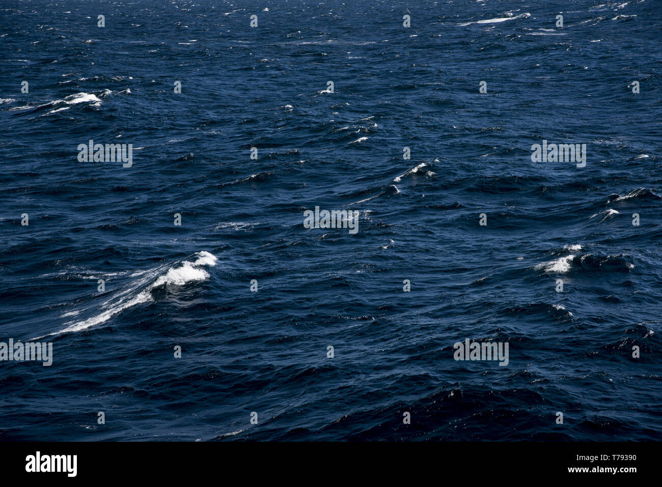 Stormy weather with sunshine and major waves in the Atlantic Ocean off ...