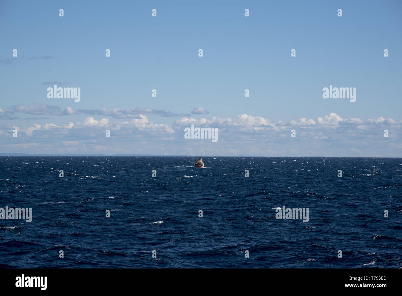 Stormy weather with sunshine and major waves in the Atlantic Ocean off ...