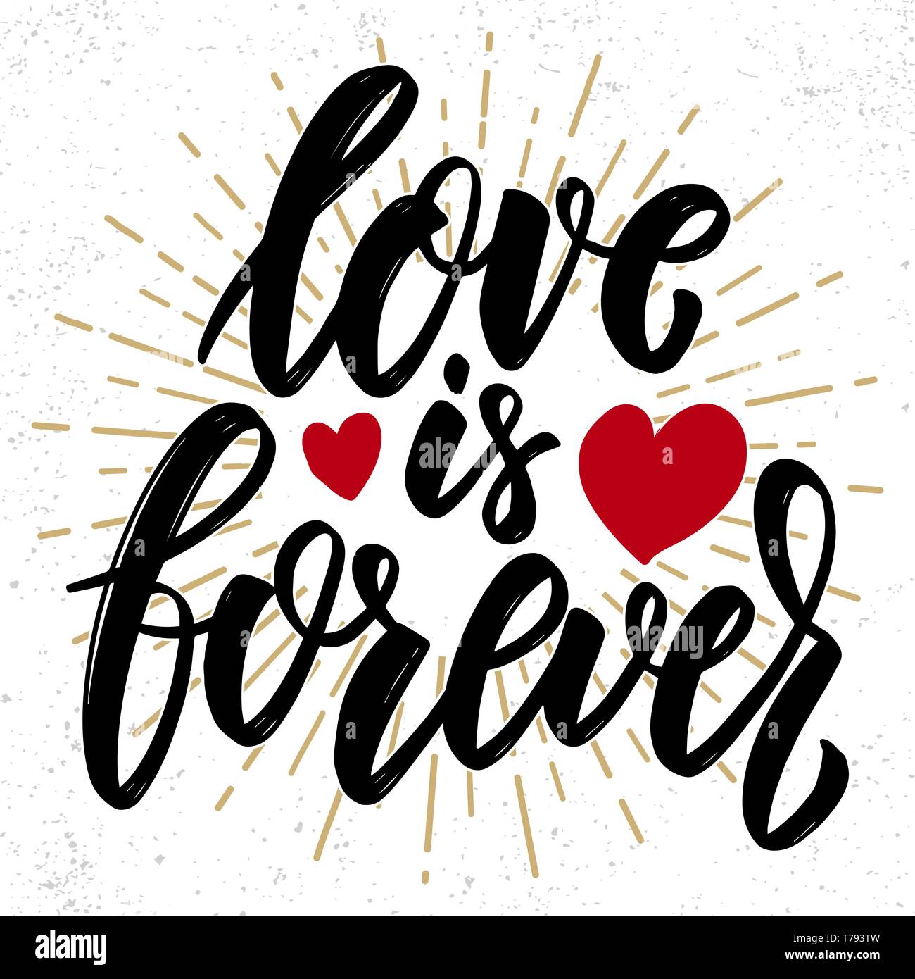 Always forever hand lettering design Stock Vector Images - Alamy