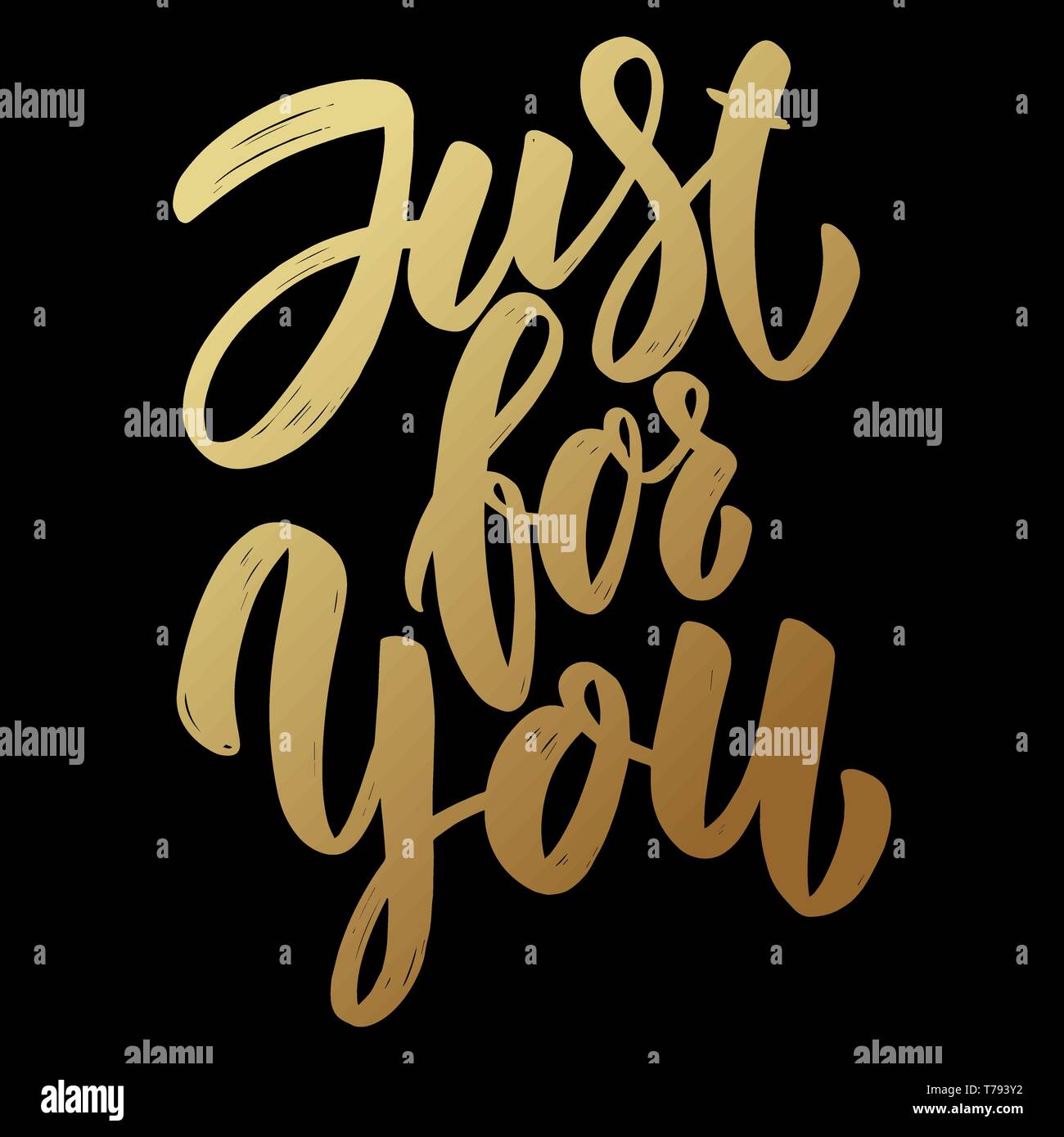 Just for you. Lettering phrase on dark background. Design element for ...
