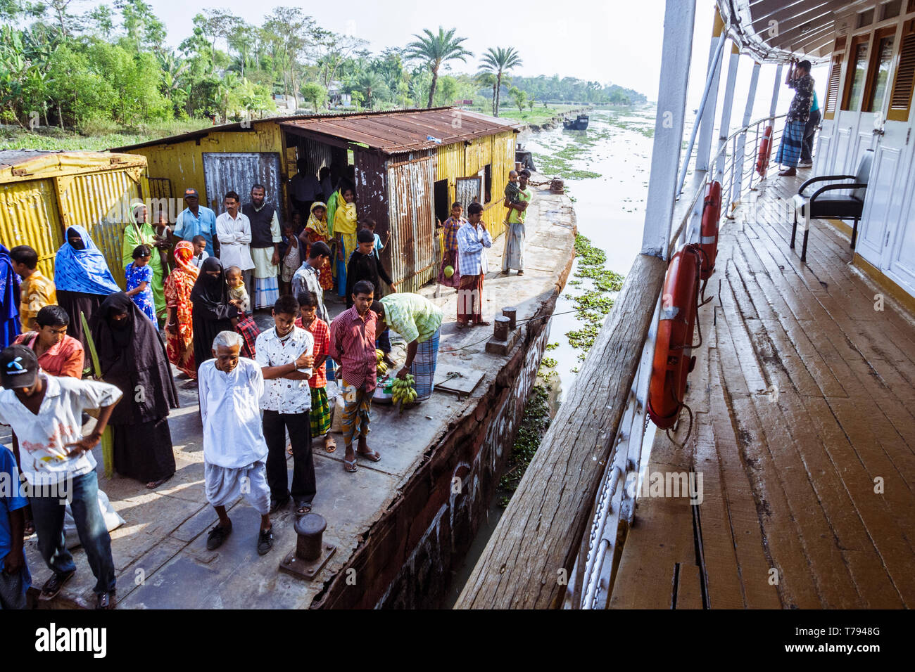 Sundarbans, Khulna Division, Bangladesh : Passengers at the Rocket ...