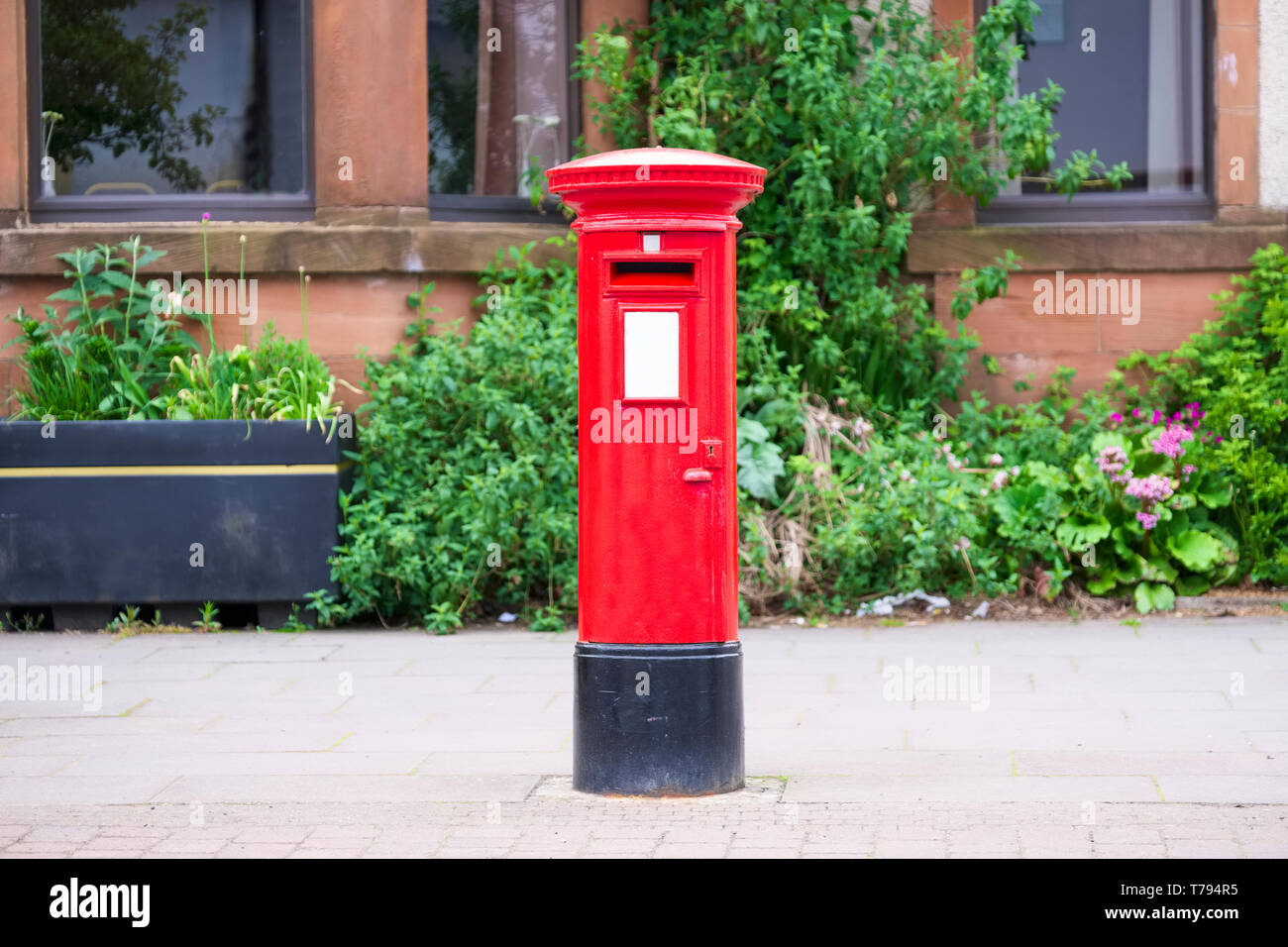 Traditional old red post box for mail and delivery of letters Stock ...