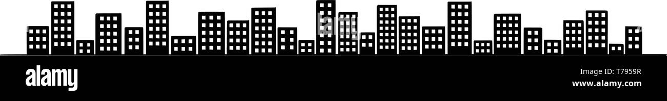 Vector artistic drawing and illustration of generic city buildings on ...