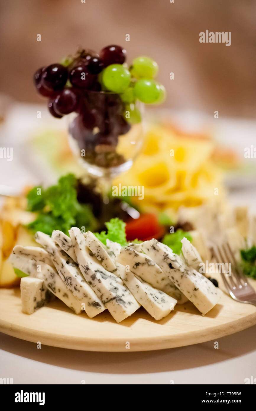 Reception buffet tables with regional food from Poland. Luxury concept ...