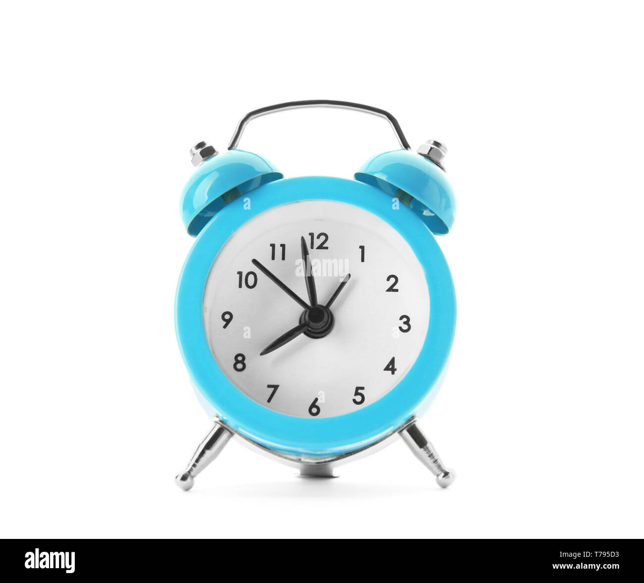 Alarm clock on white background. Time management concept Stock Photo ...