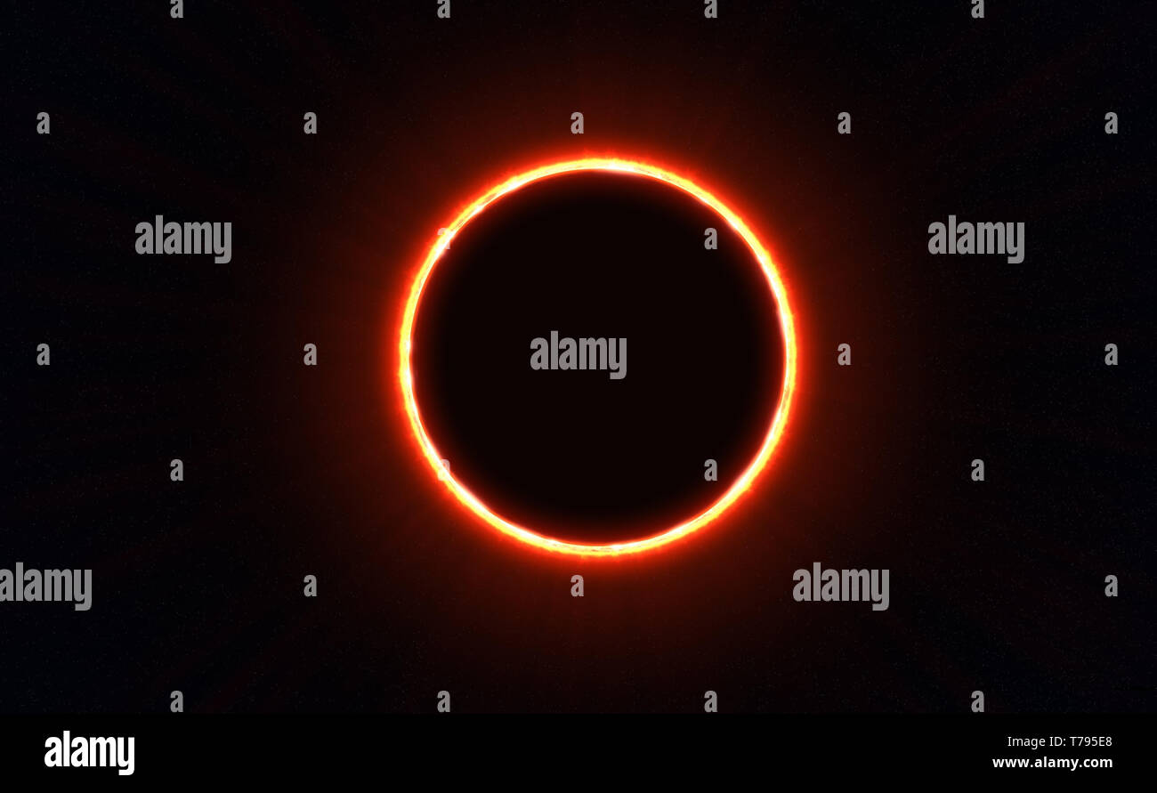 The moon covering the sun in a beautiful solar eclipse - Digital ...