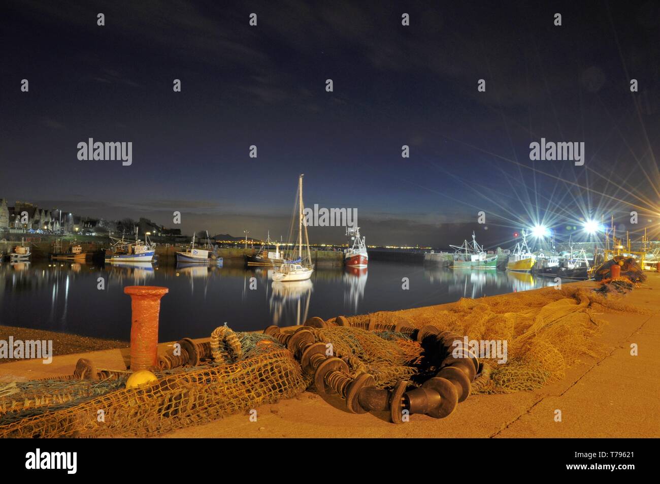 Fishing trawler harbour port seton hi-res stock photography and images ...