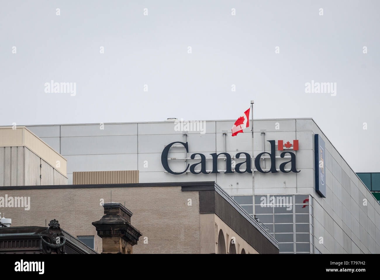 OTTAWA, CANADA - NOVEMBER 12, 2018: Canada Wordmark, the official logo ...