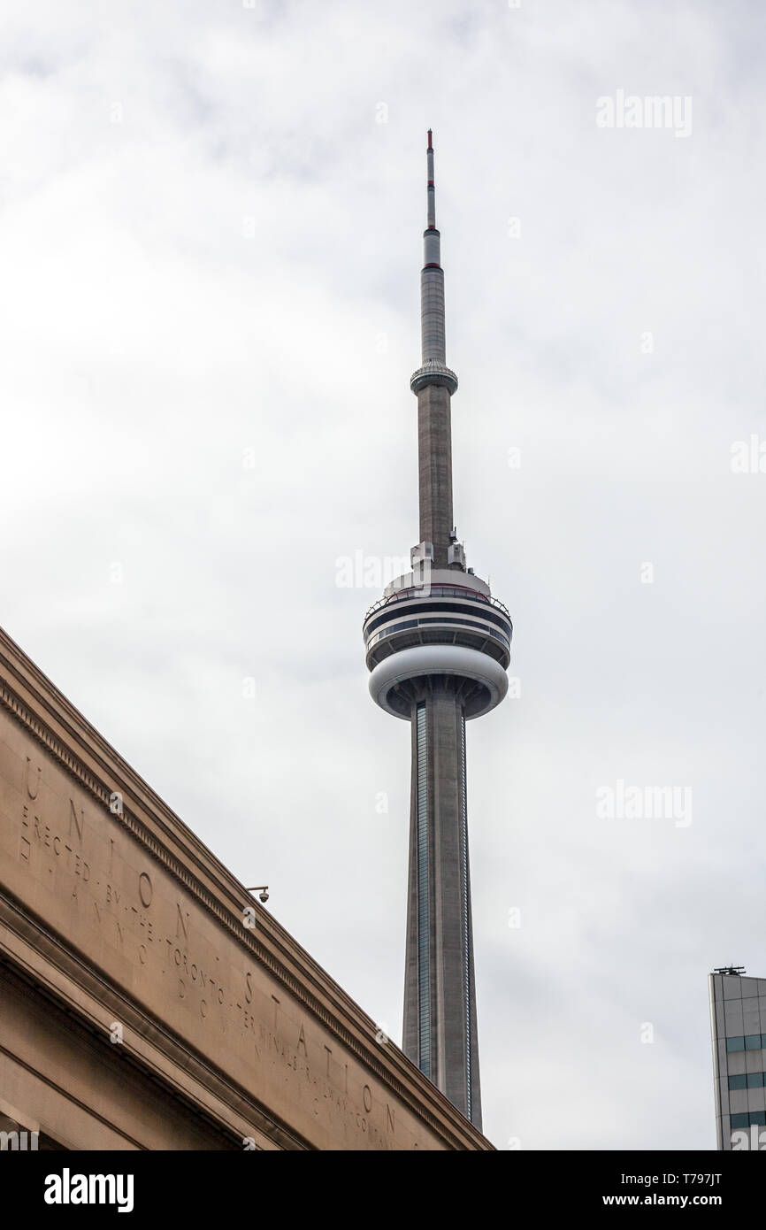 TORONTO, CANADA - NOVEMBER 13, 2018: View of the Canadian National ...